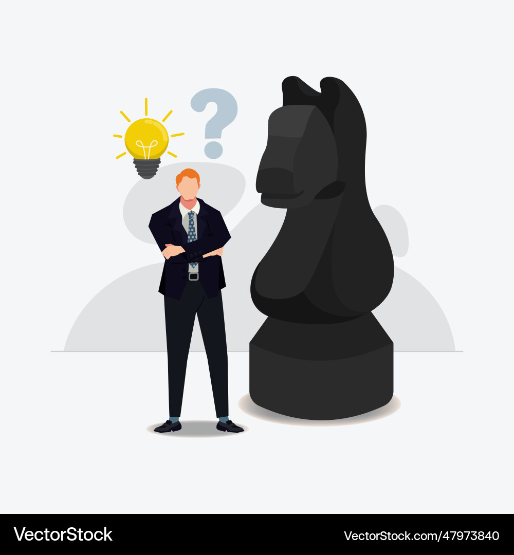 Businesspeople consider concepts and tactics Vector Image