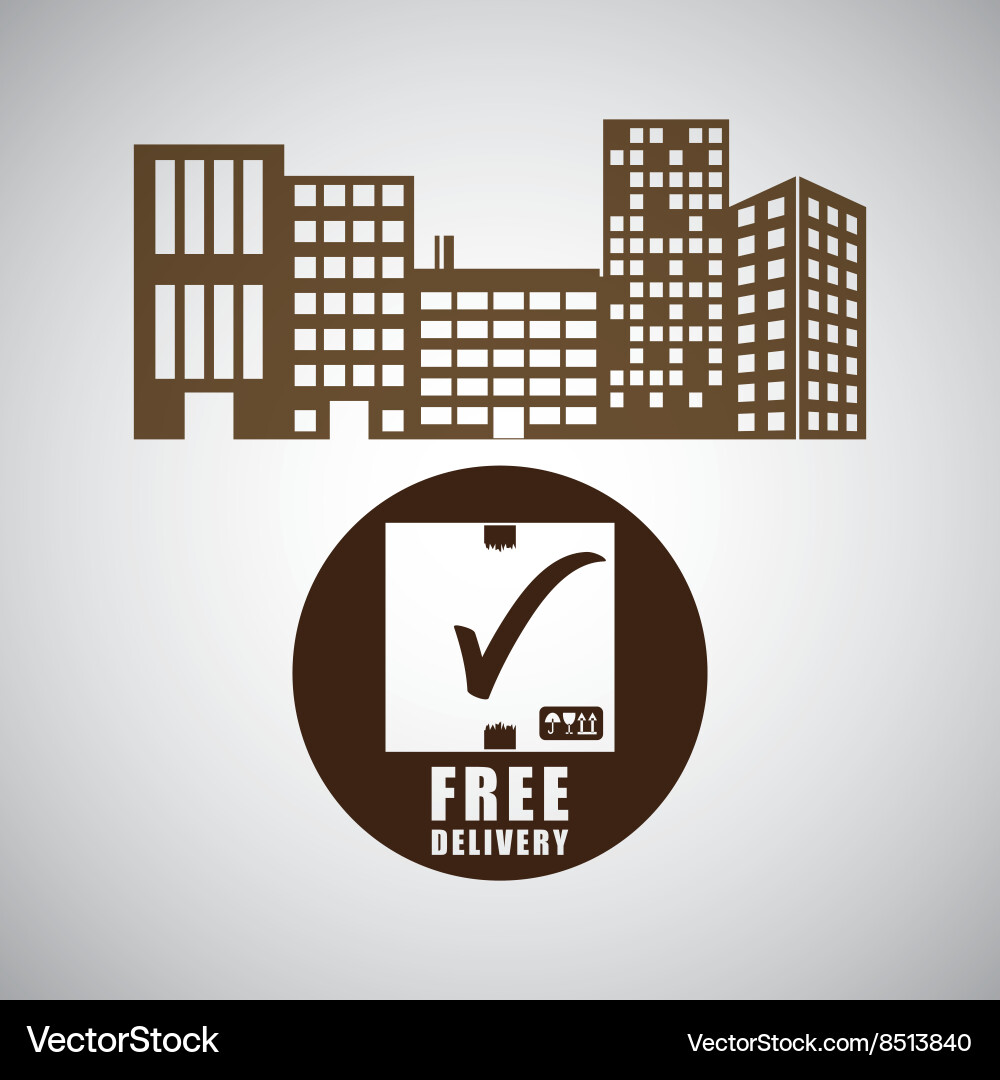 Flat of free delivery design Royalty Free Vector Image