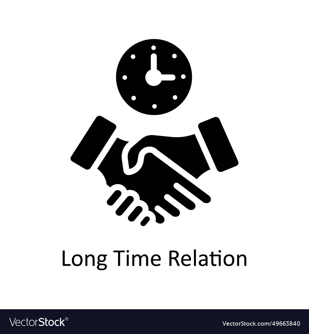 Long time relation solid icon design ill Vector Image