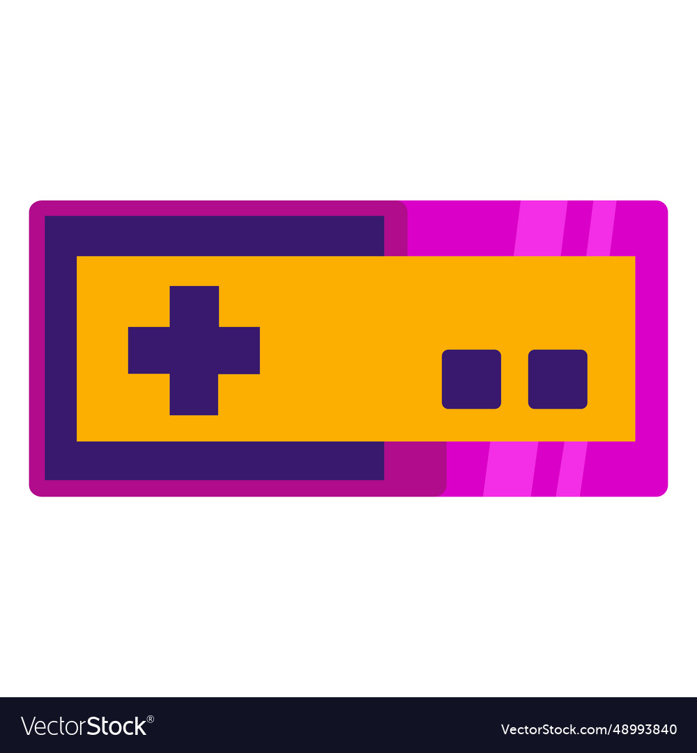 Retro controller flat joystick Royalty Free Vector Image