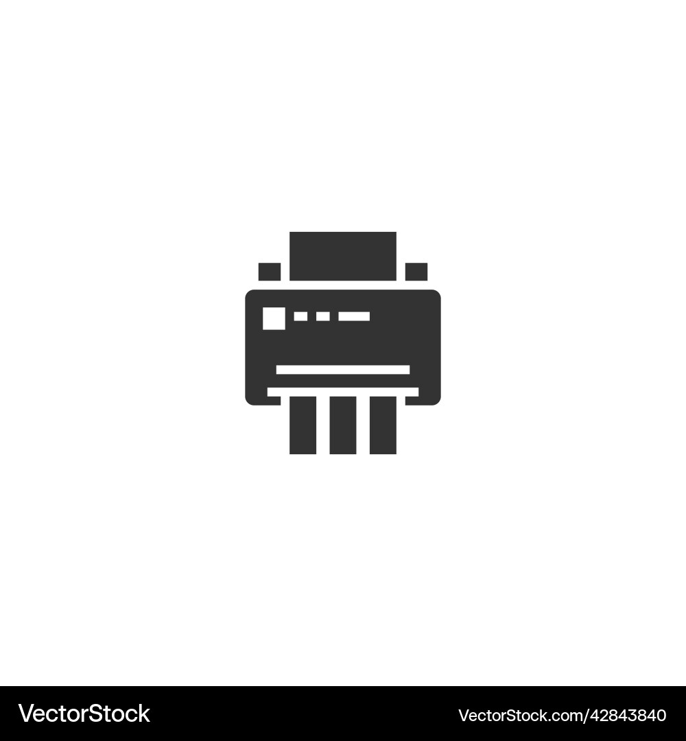 Shredder glyph line icon style sign Royalty Free Vector