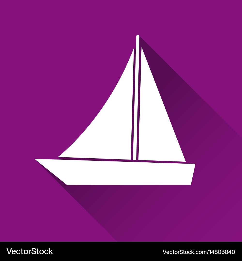 Simple ship icon boat symbol modern flat style Vector Image