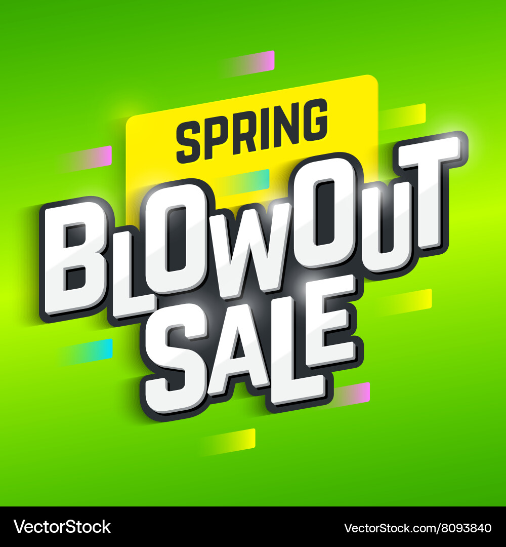 Spring blowout sale banner Royalty Free Vector Image