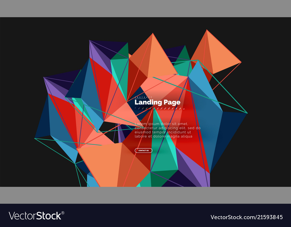 3d triangle abstract background Royalty Free Vector Image