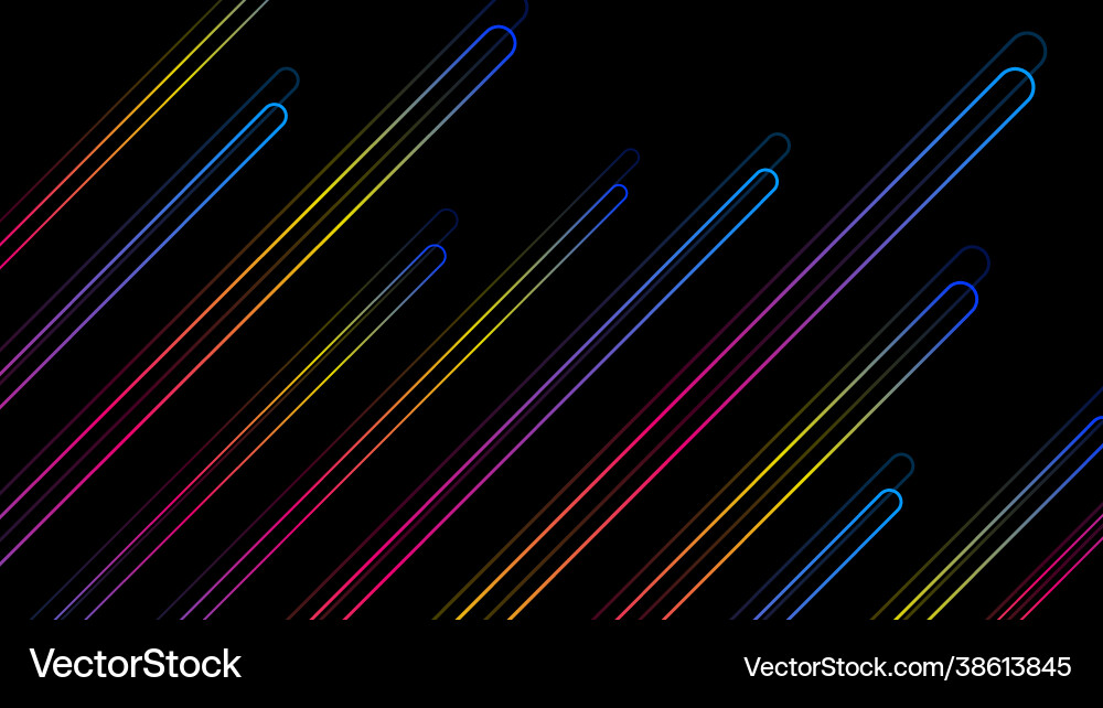 Abstract background with neon color lines Vector Image