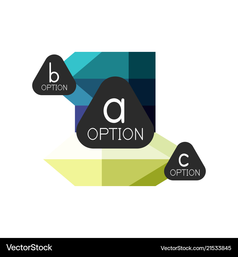 Abstract colorful geometric option infographics Vector Image