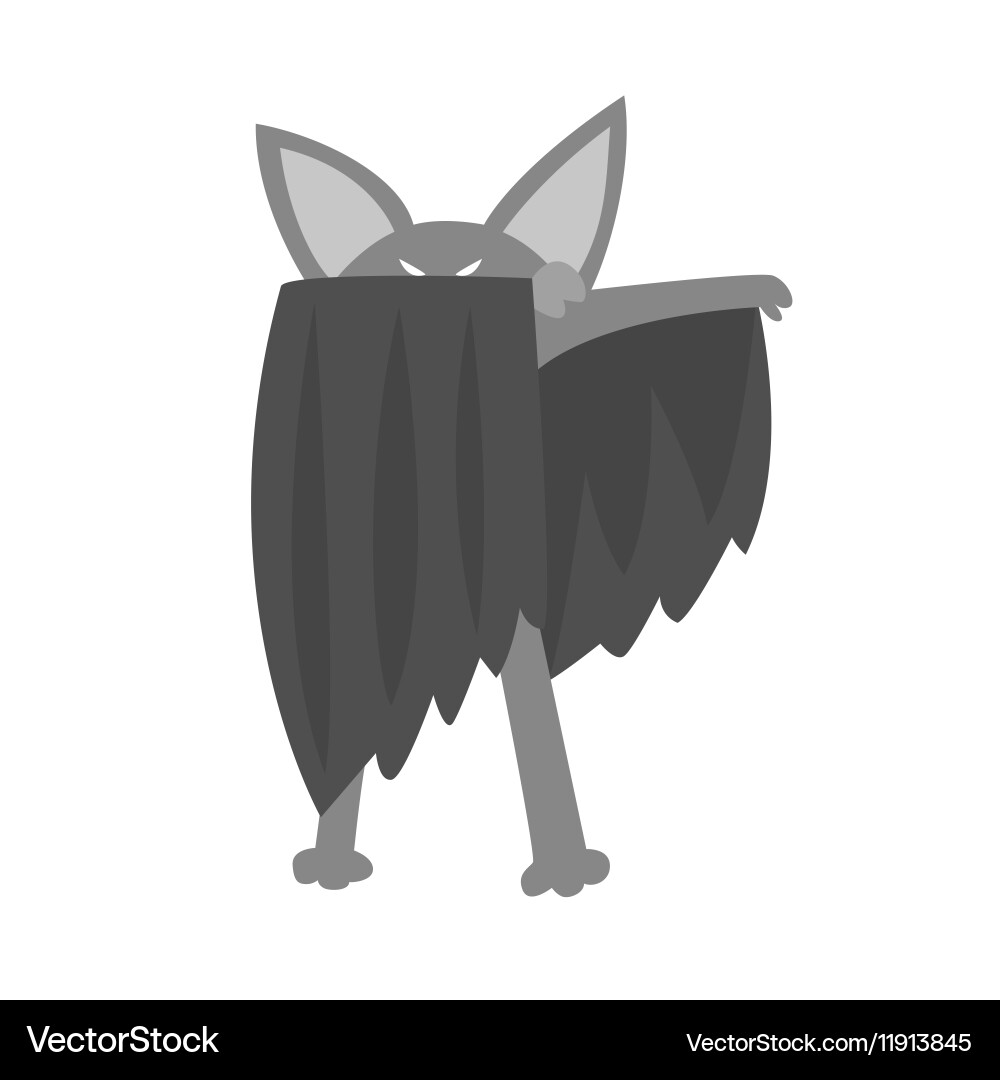 Bat Animal Dressed As Superhero With A Cape Comic Vector Image