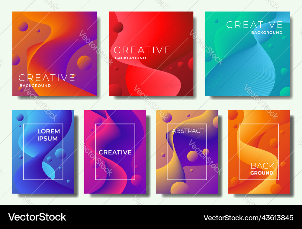 Collections of creative abstract banner Royalty Free Vector