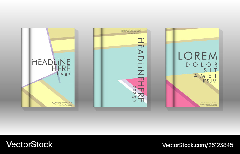 Cover book concept abstract geometric background Vector Image