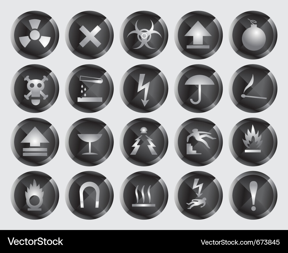 Danger signs and icons Royalty Free Vector Image