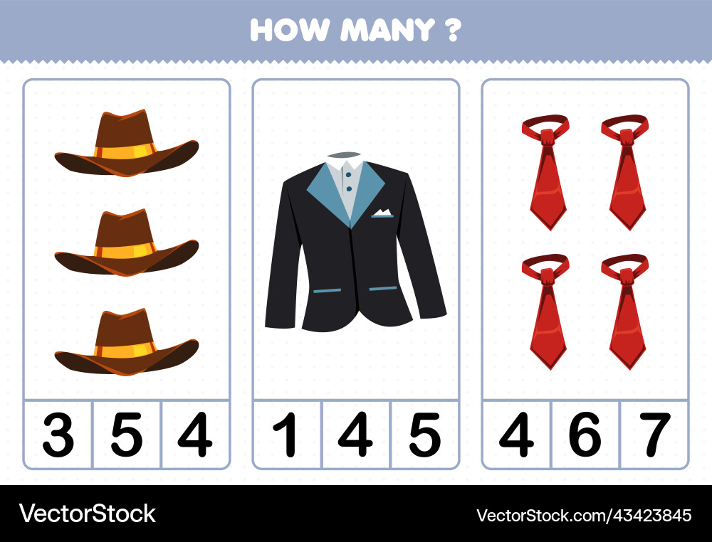 Education game for children counting how many Vector Image