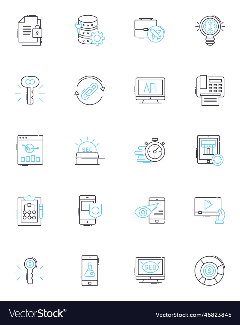 Education linear icons set learning knowledge Vector Image Education linear icons set learning knowledge Vector Image