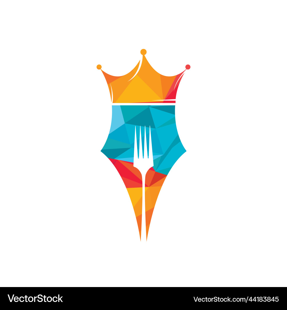Food king logo design template Royalty Free Vector Image