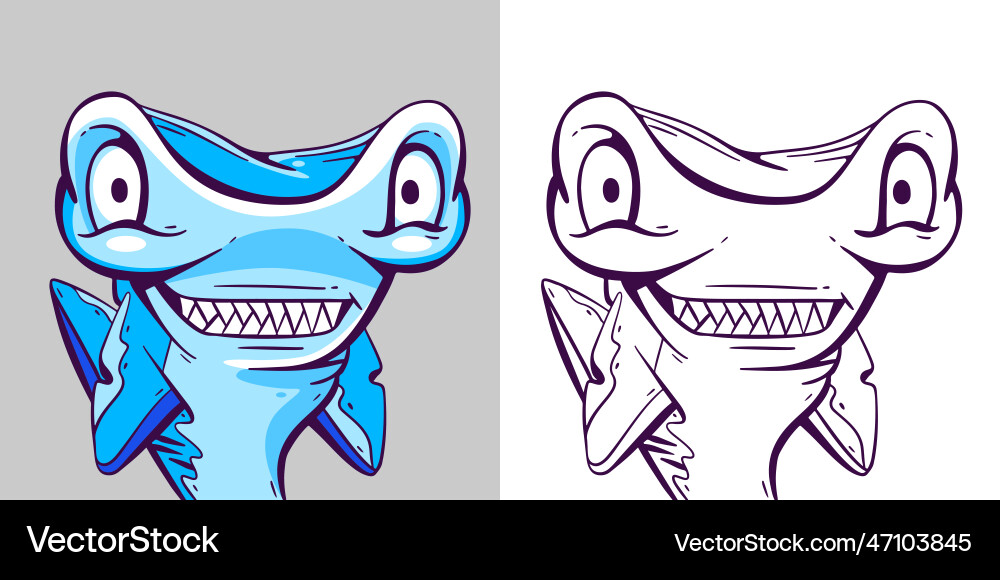 Hammerhead shark Royalty Free Vector Image - VectorStock