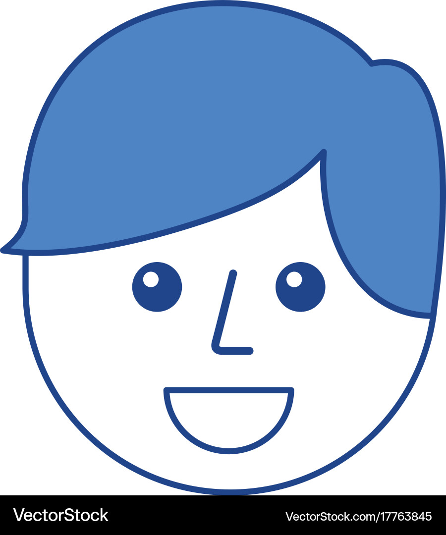 Happy young boy avatar member community Royalty Free Vector