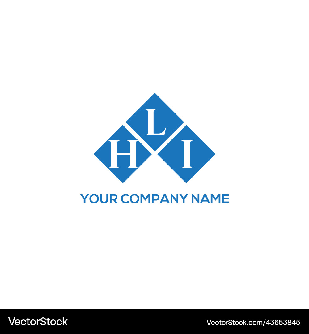 Hli letter logo design on white background Vector Image