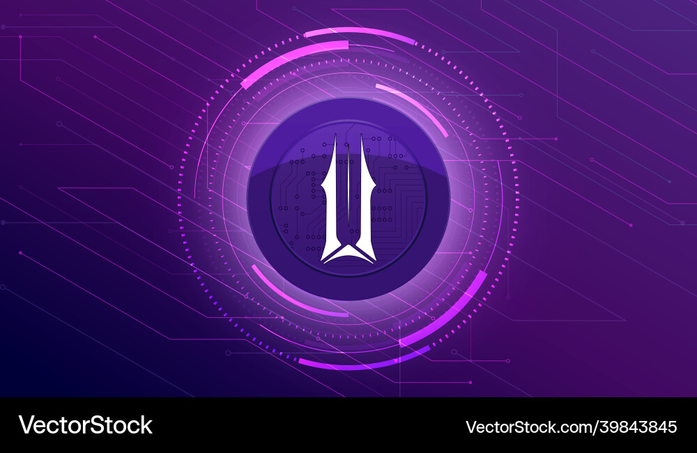 Illuvium ilv banner coin cryptocurrency Royalty Free Vector