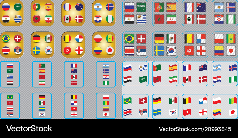Information graph of the flags country Royalty Free Vector