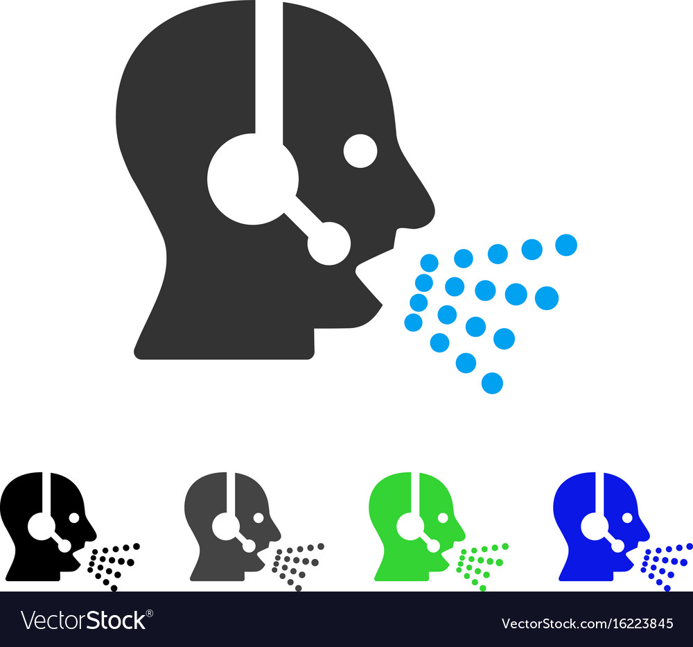 Operator speech flat icon Royalty Free Vector Image