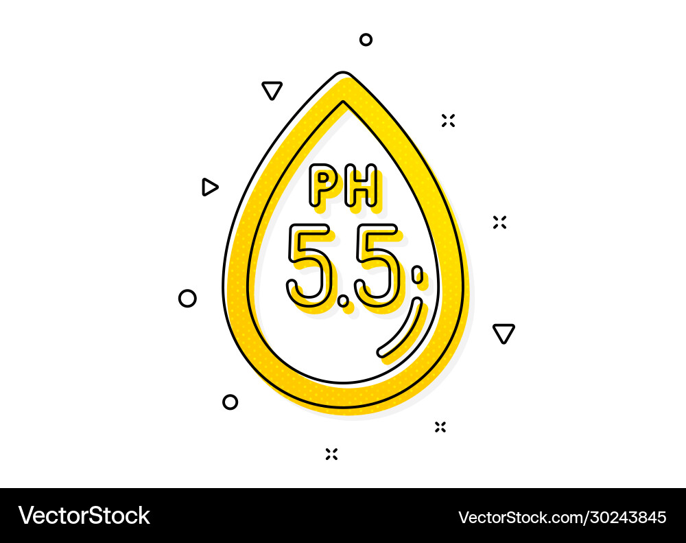 Ph neutral icon clinically tested sign water Vector Image