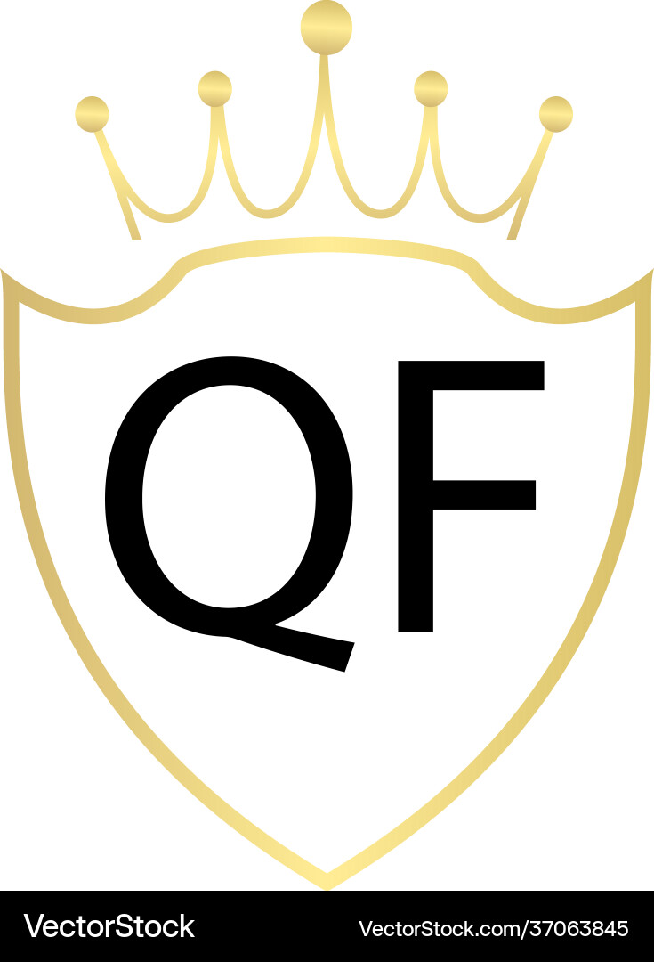 Qf letter logo design with simple style Royalty Free Vector