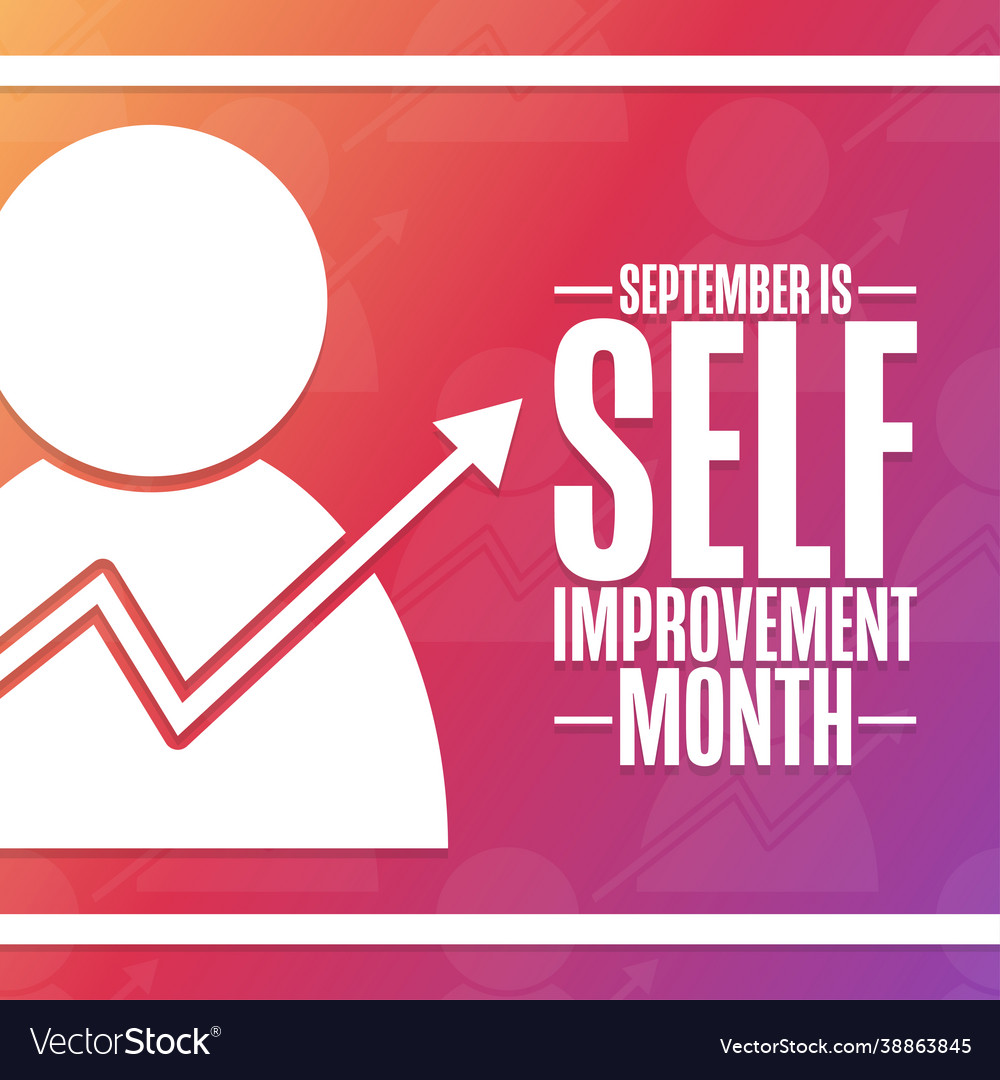 September is self improvement month holiday Vector Image September is self improvement month holiday Vector Image