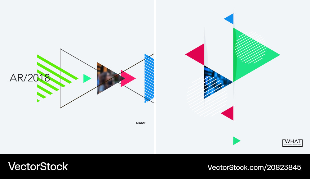 Set of modern design abstract templates creative Vector Image
