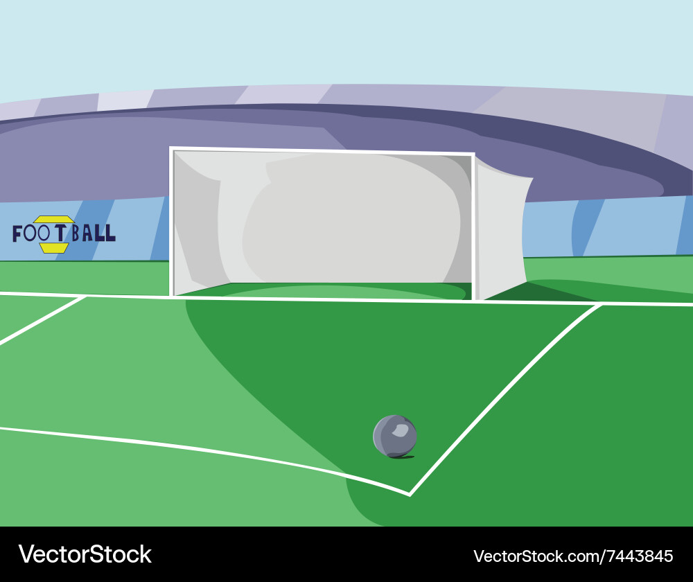 Soccer goal colorful Royalty Free Vector Image