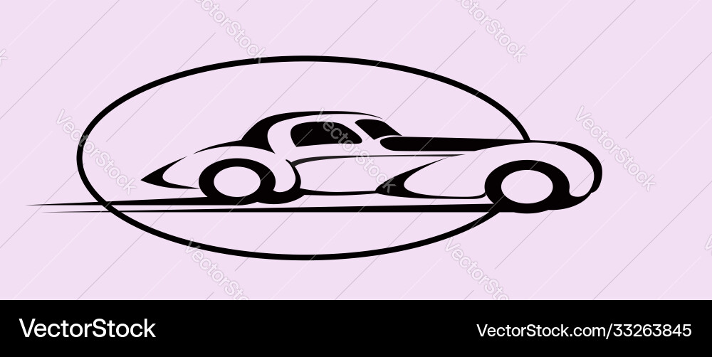 Vintage luxury car in motion Royalty Free Vector Image