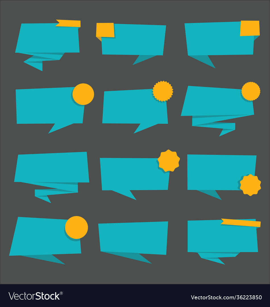 Collection speech bubble modern design icons Vector Image