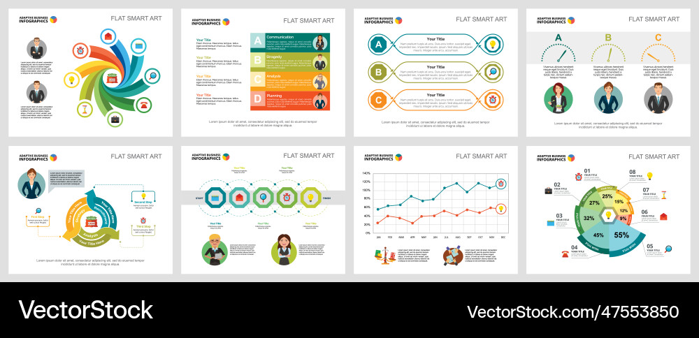 Colorful statistics or research concept Royalty Free Vector