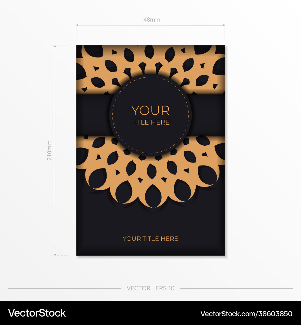 Dark postcard design with vintage indian Vector Image