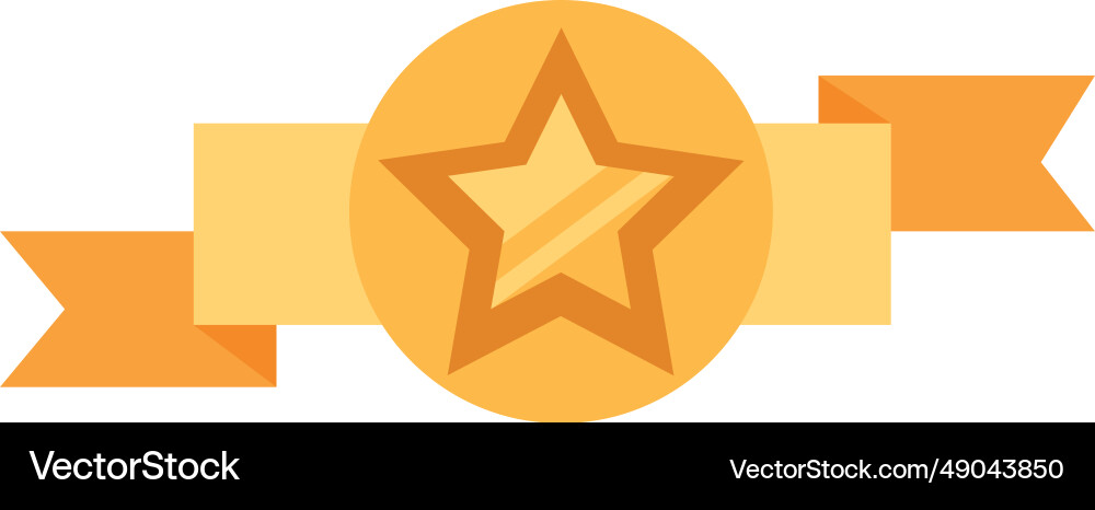 Golden star ribbon Royalty Free Vector Image - VectorStock