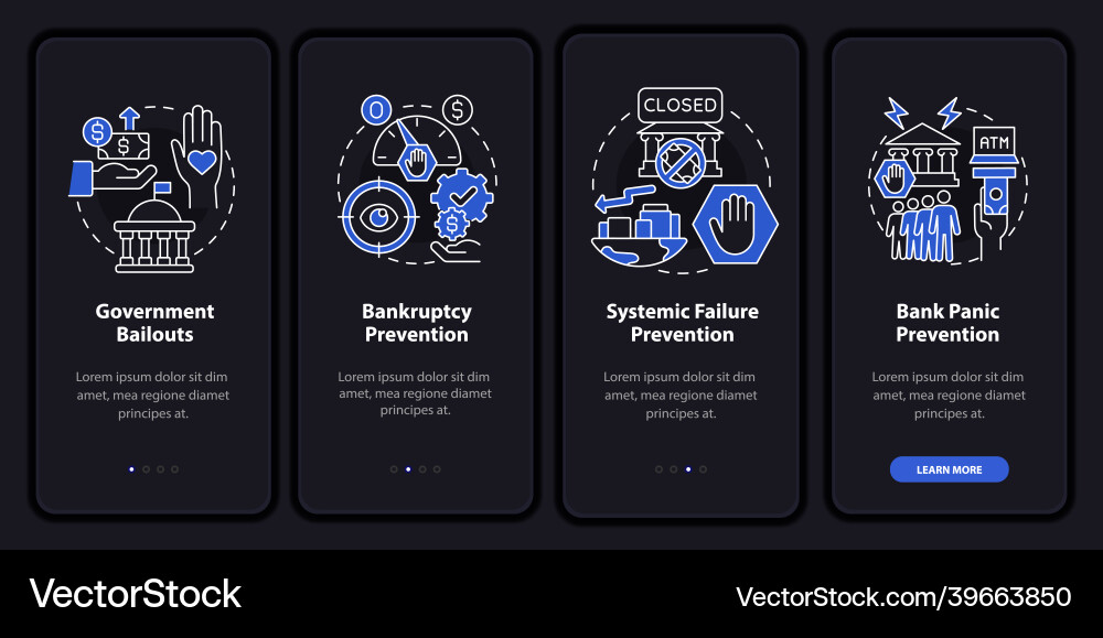 Government bank regulation process onboarding Vector Image