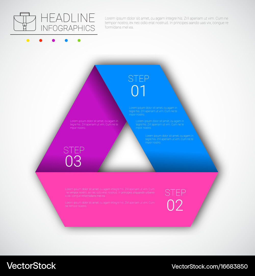 Headline infographic design business data graphic Vector Image