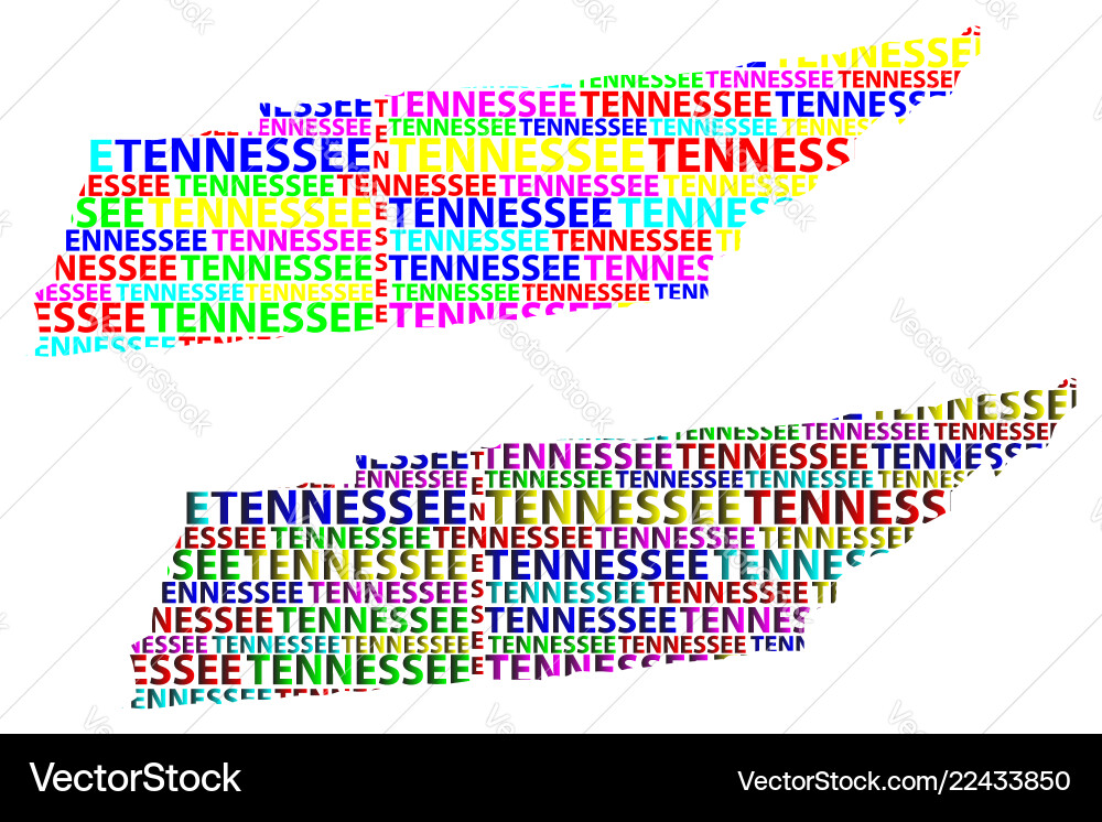 Map of tennessee Royalty Free Vector Image - VectorStock