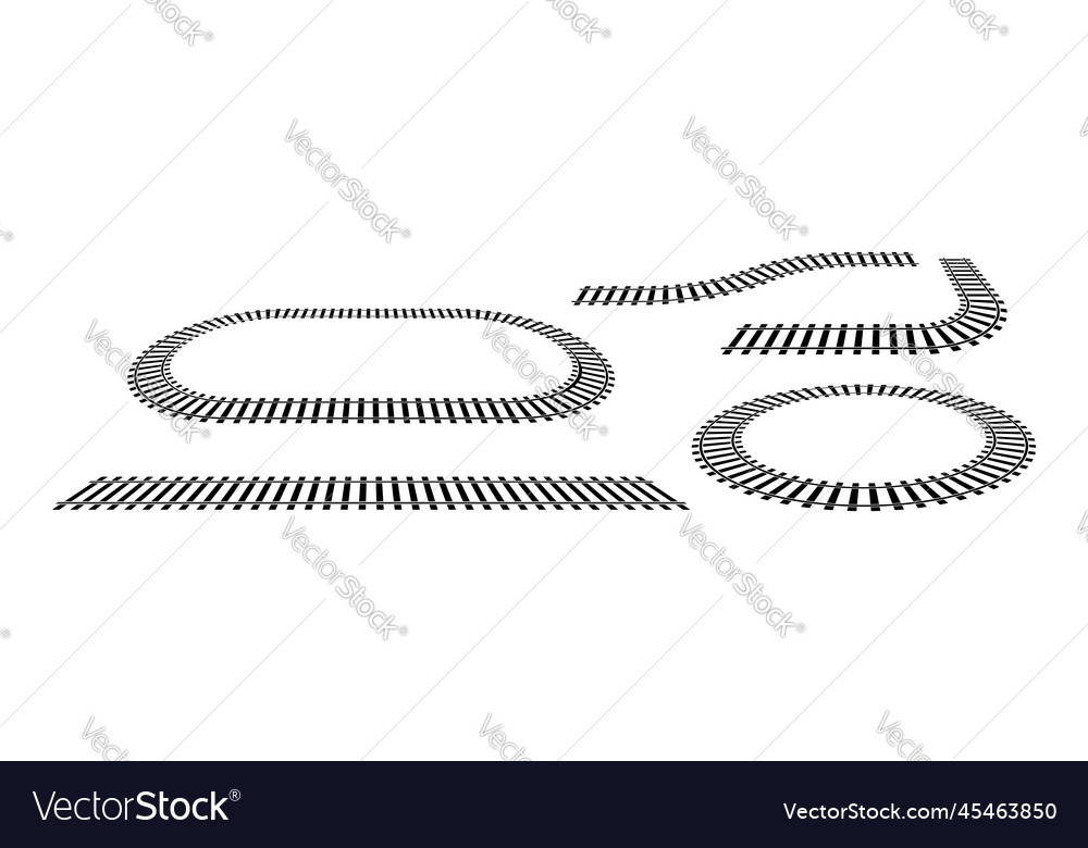 Railroad tracks railway train track rails Vector Image