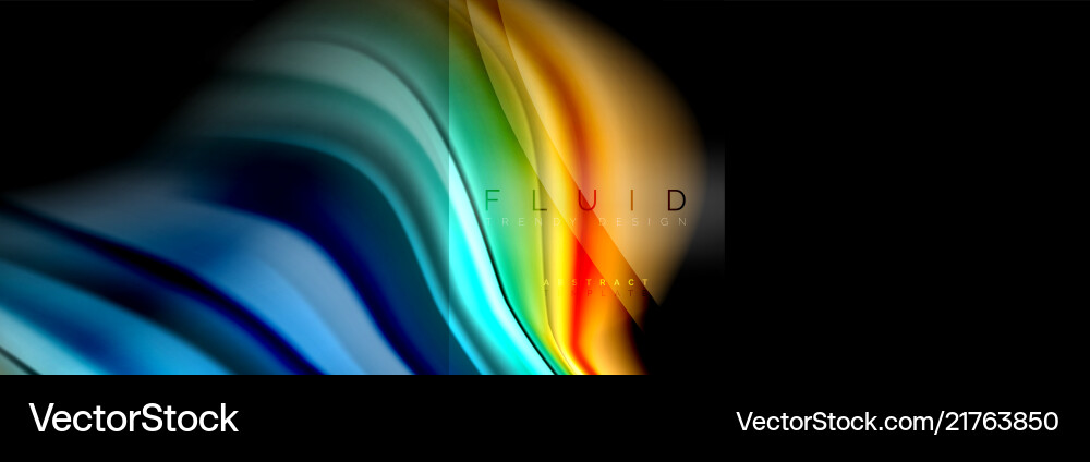 Rainbow fluid abstract shapes liquid colors Vector Image