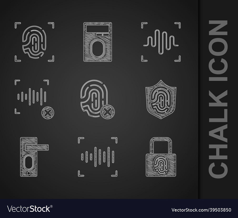 Set rejection fingerprint voice recognition Vector Image Set rejection fingerprint voice recognition Vector Image