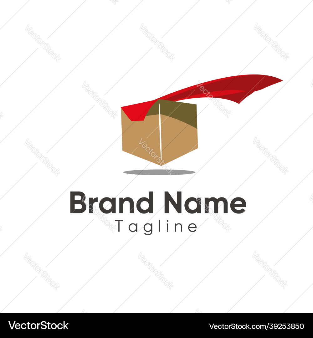 Shipping hero logo Royalty Free Vector Image - VectorStock