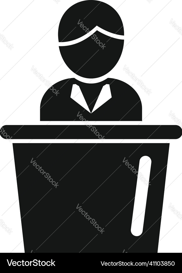 Speaker tribune icon simple speech podium Vector Image