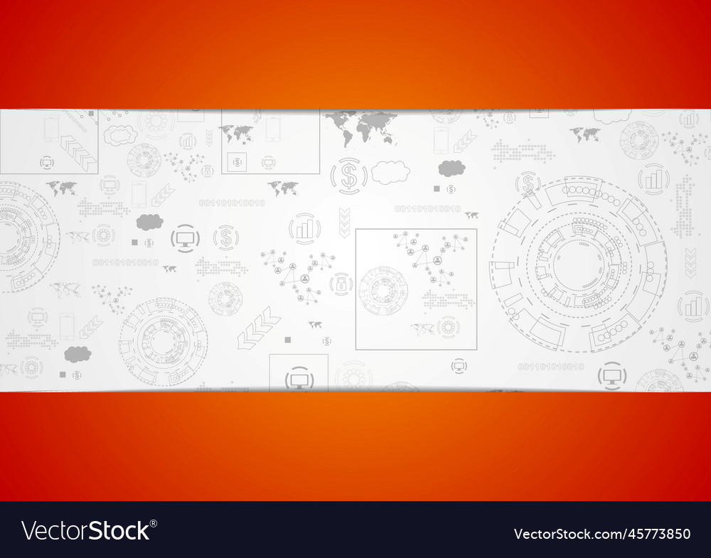 Tech engineering drawing abstract background Vector Image