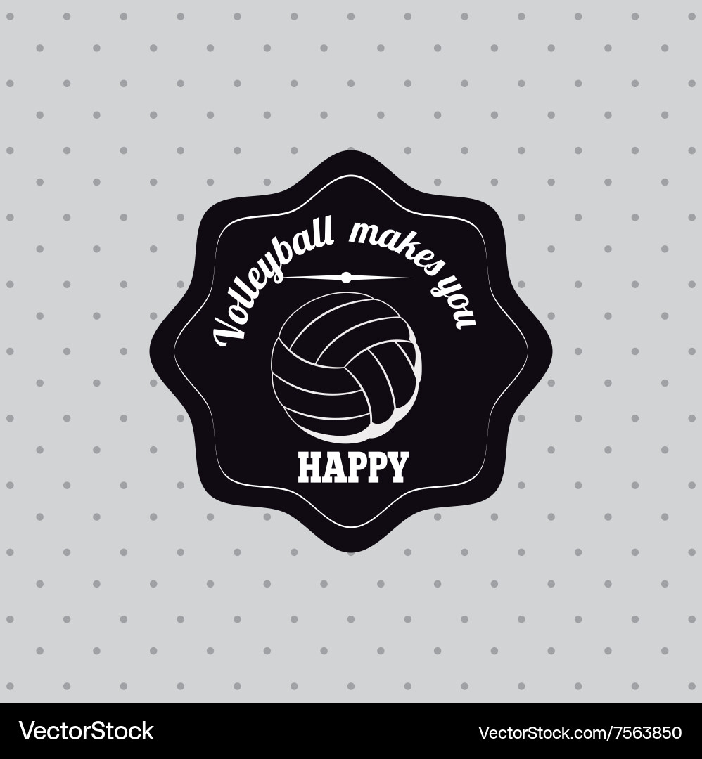 Volleyball league design Royalty Free Vector Image