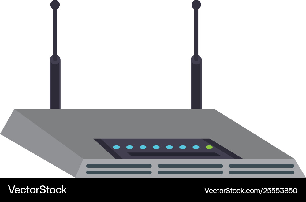 Wifi router device isolated symbol Royalty Free Vector Image