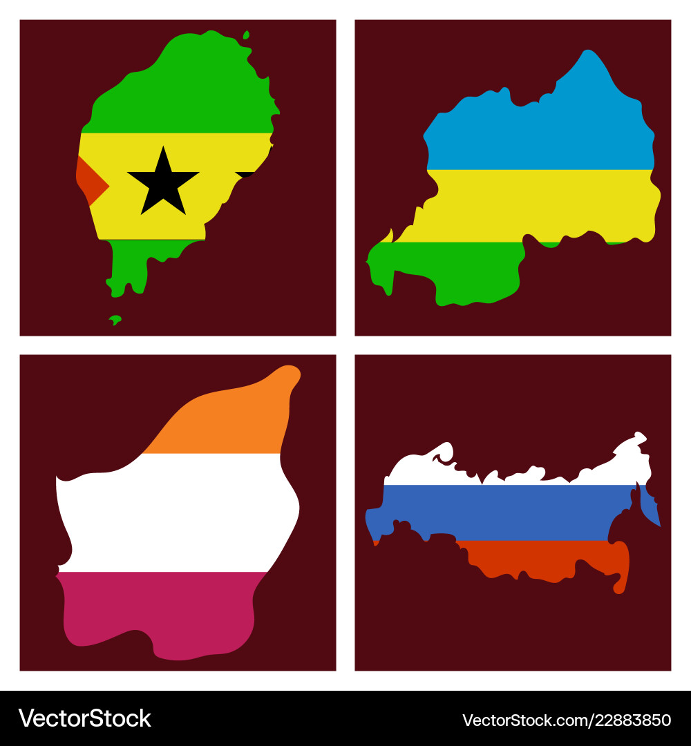World map-countries in color on white background Vector Image