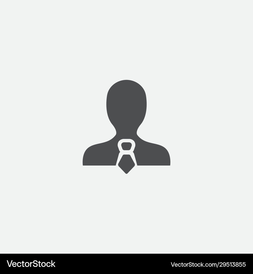 Business avatar outline icon Royalty Free Vector Image