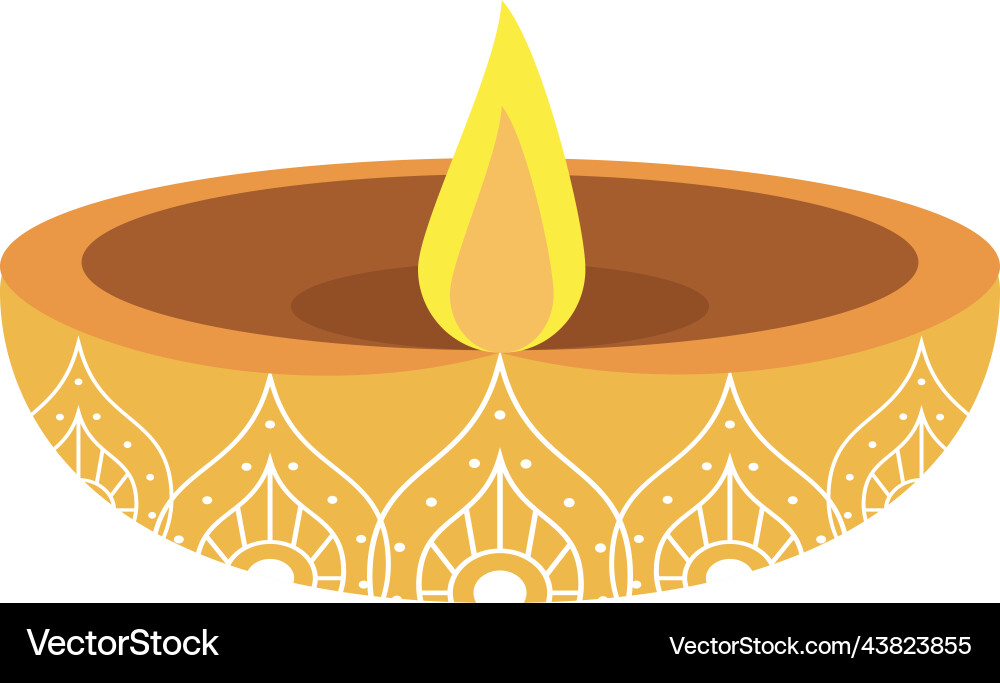 Diwali lamp decoration Royalty Free Vector Image