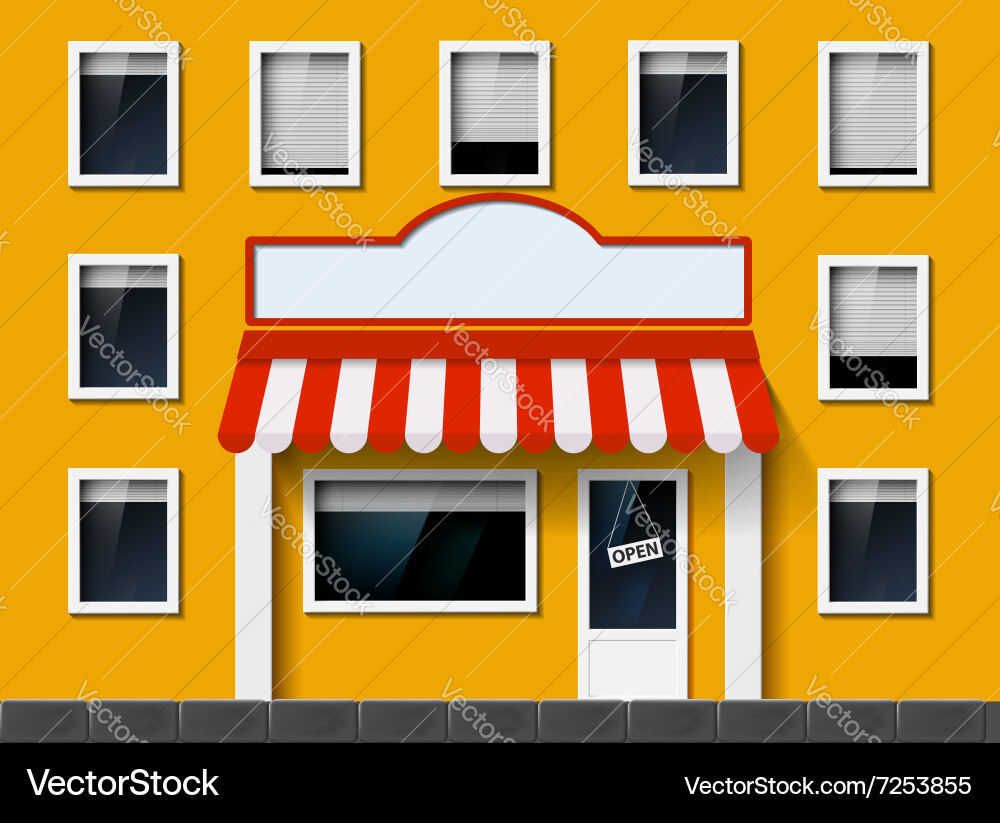 Facade of the building store Royalty Free Vector Image