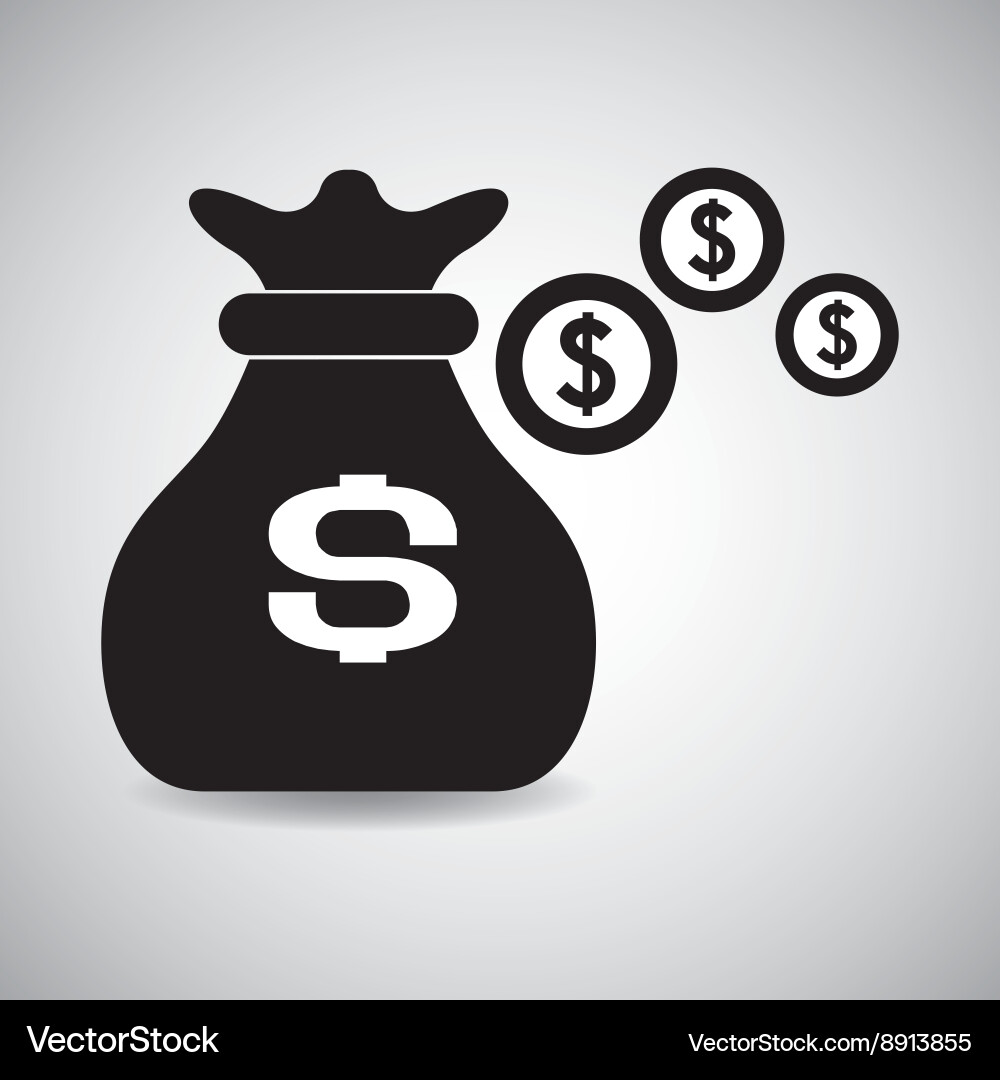 Financial item design money icon flat Royalty Free Vector