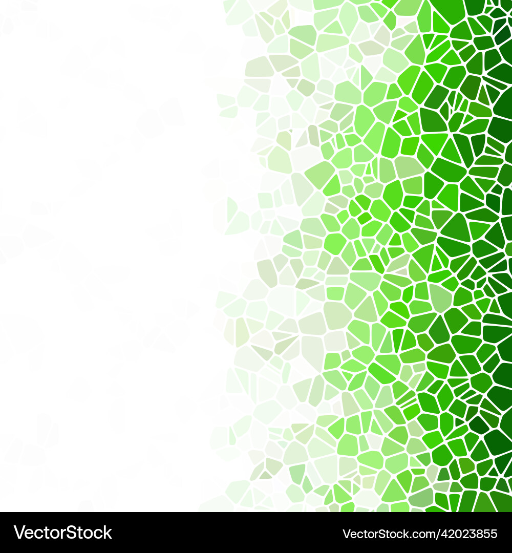 Green peebles geometric design polygonal style Vector Image